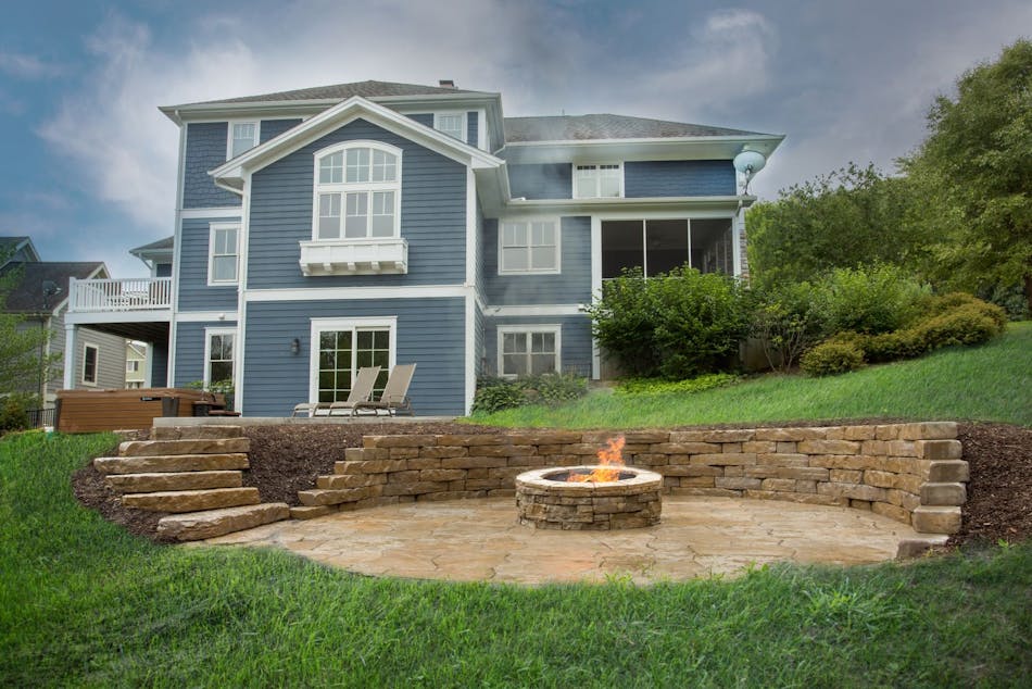 Round Fieldstone Fire Pit Kit - Rosetta Belvedere