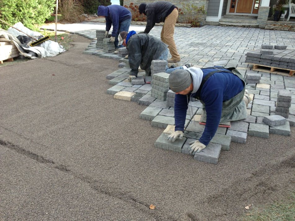 Rosetta Old Mission Pavers Upgrade Driveway To Cobblestone