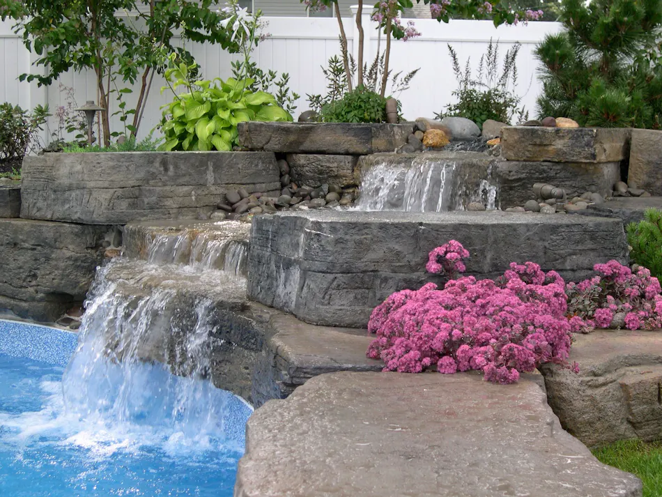 Rosetta Outcropping Changes Dirt Yard to Pool Oasis