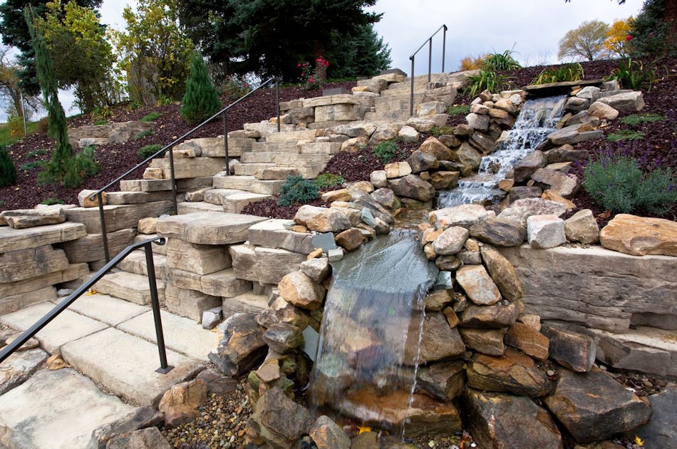 Rosetta Irregular Steps Transform Backyard Hillside