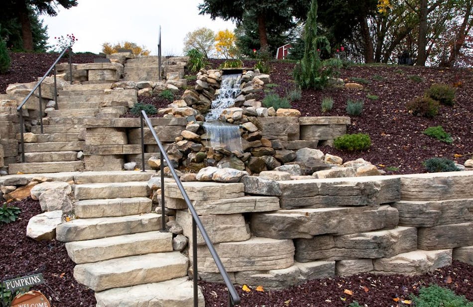 Rosetta Irregular Steps Transform Backyard Hillside